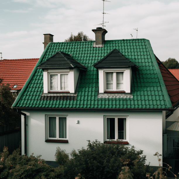 The Perfect Color Palette for a House with a Green Roof - HearthandPetals