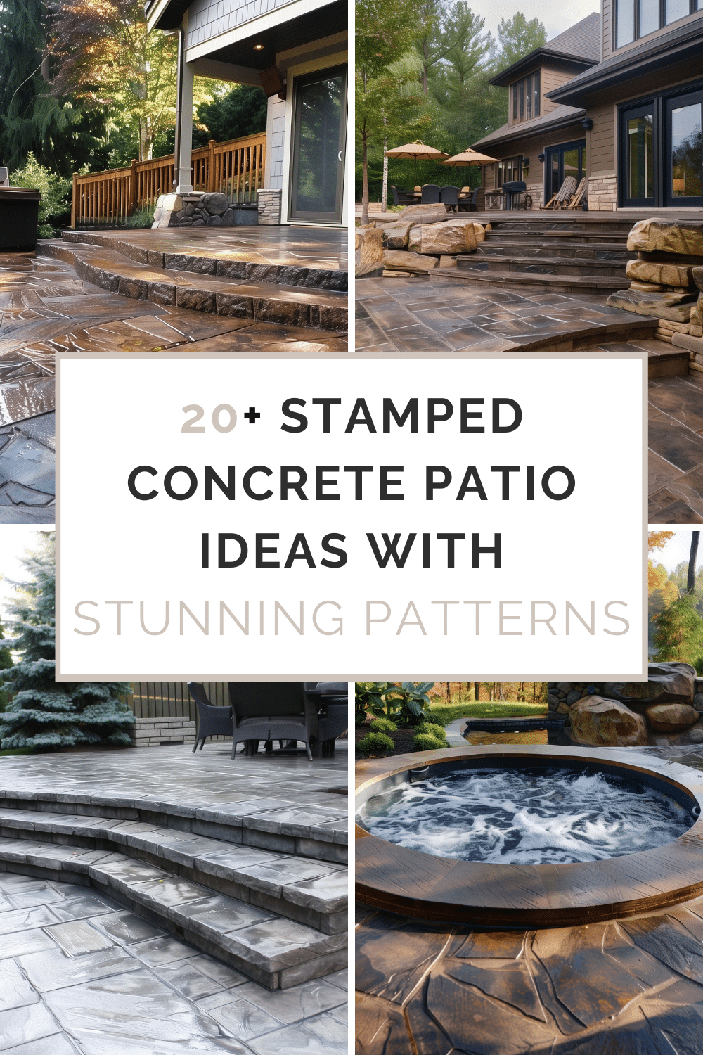 20+ Stamped Concrete Patio Ideas with Stunning Patterns - HearthandPetals