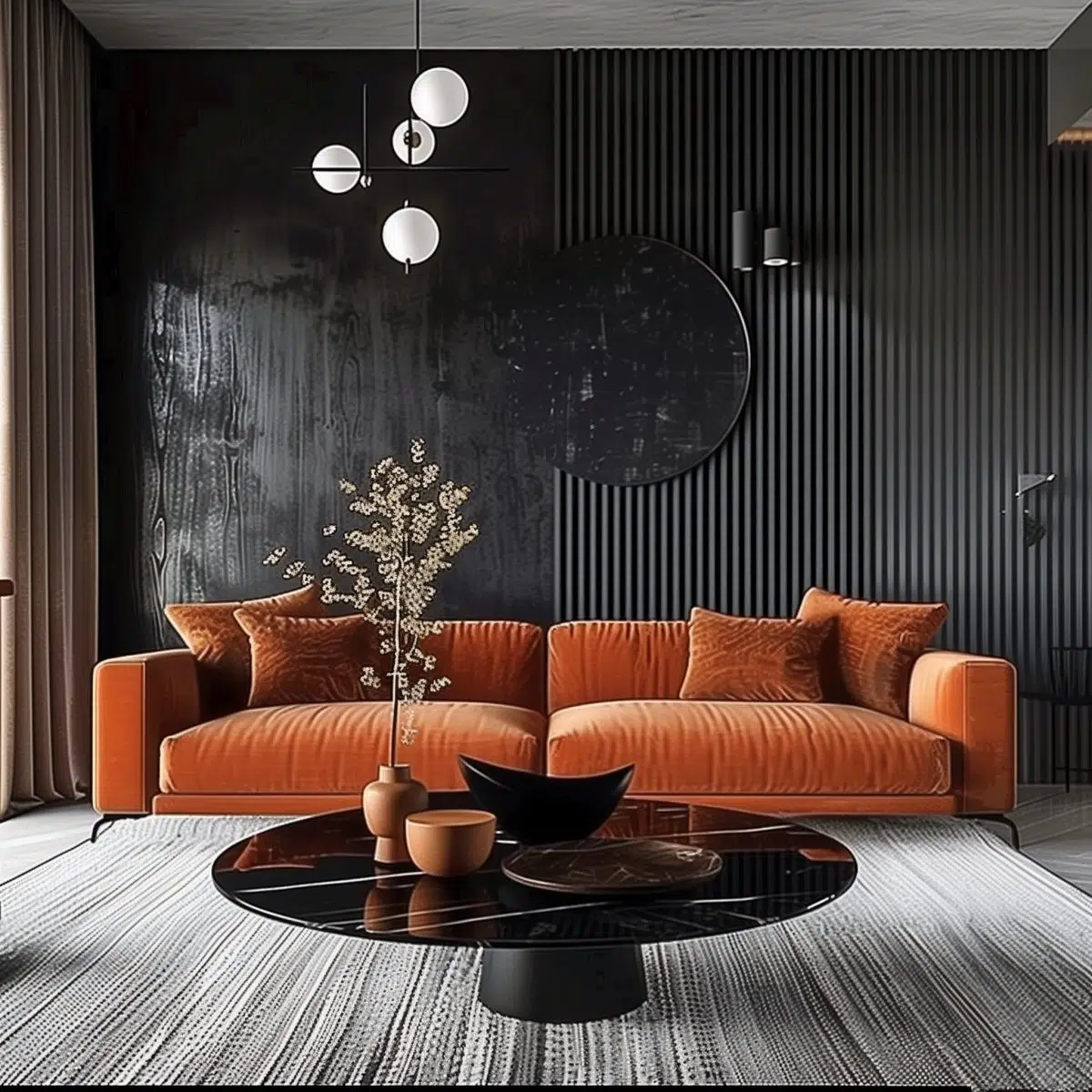 Your Living Room Will NEVER Be Boring Again: 40+ Black & Rust Ideas ...