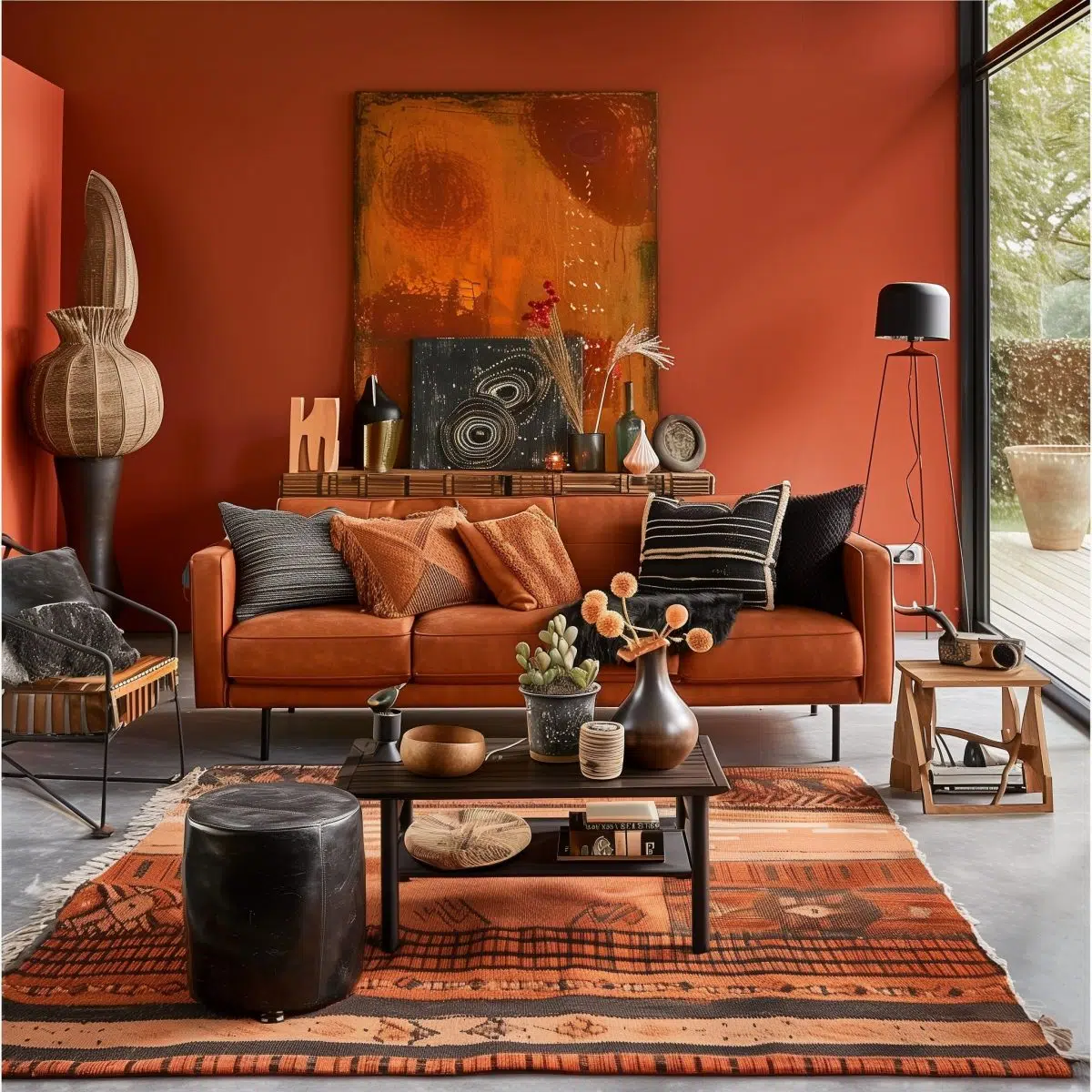 Your Living Room Will NEVER Be Boring Again: 40+ Black & Rust Ideas ...
