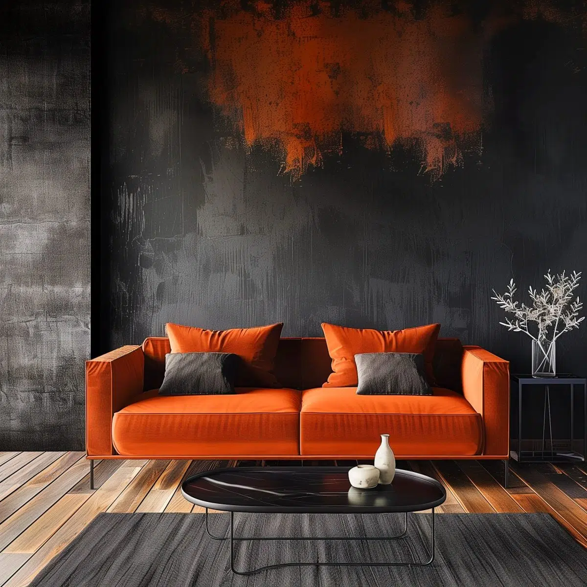 Your Living Room Will NEVER Be Boring Again: 40+ Black & Rust Ideas ...