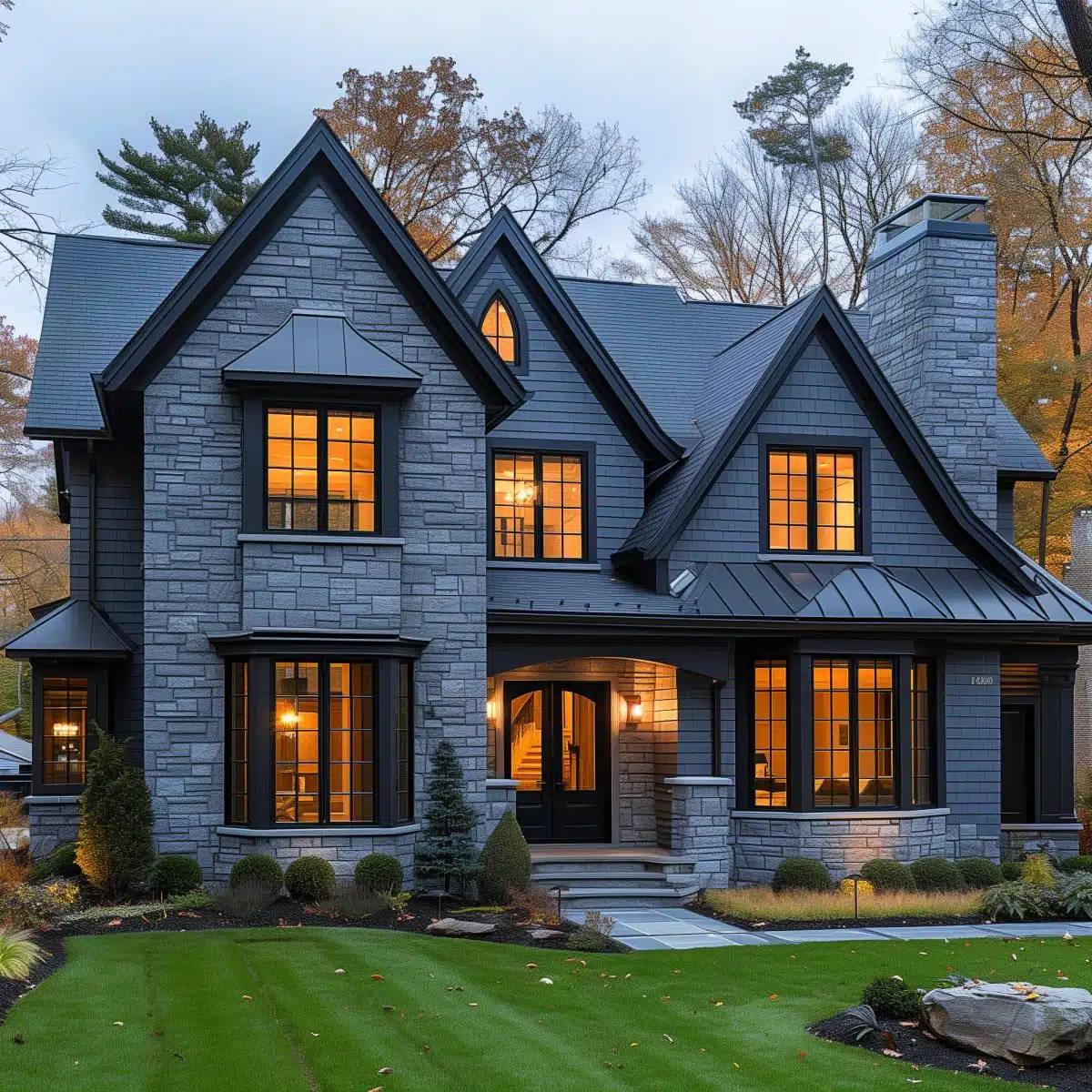20+ Instagram-Worthy Gray Houses with Black Trim That Will Make You ...