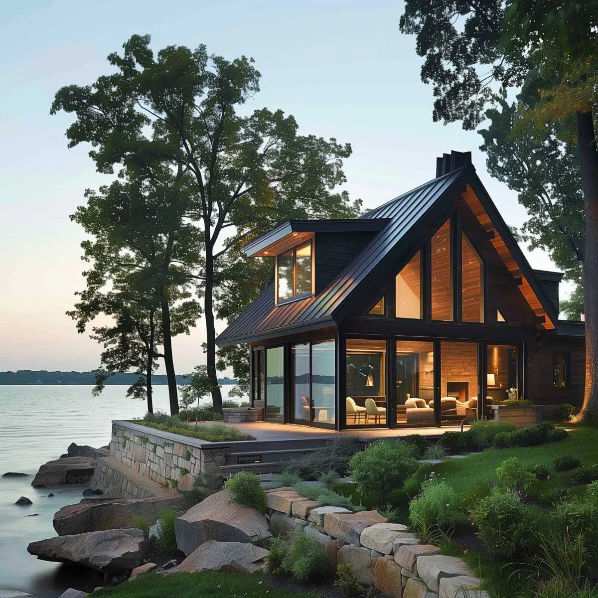 50+ Lake House Exteriors So Stunning Fish Are Jumping Out to Get a ...