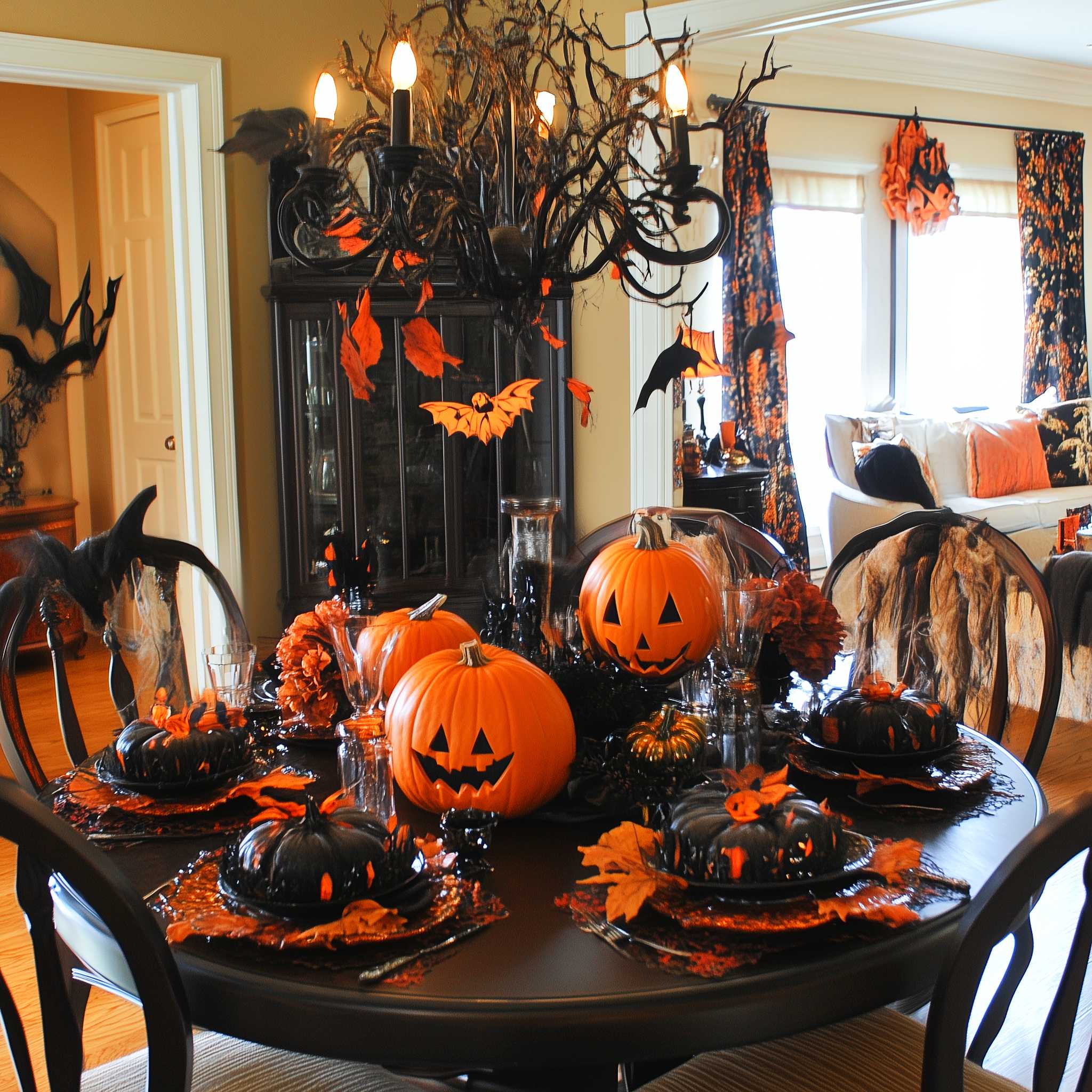 50+ Halloween Living Room Table Decor Setups That Scream Style ...