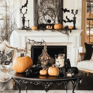 50+ Halloween Living Room Table Decor Setups That Scream Style ...