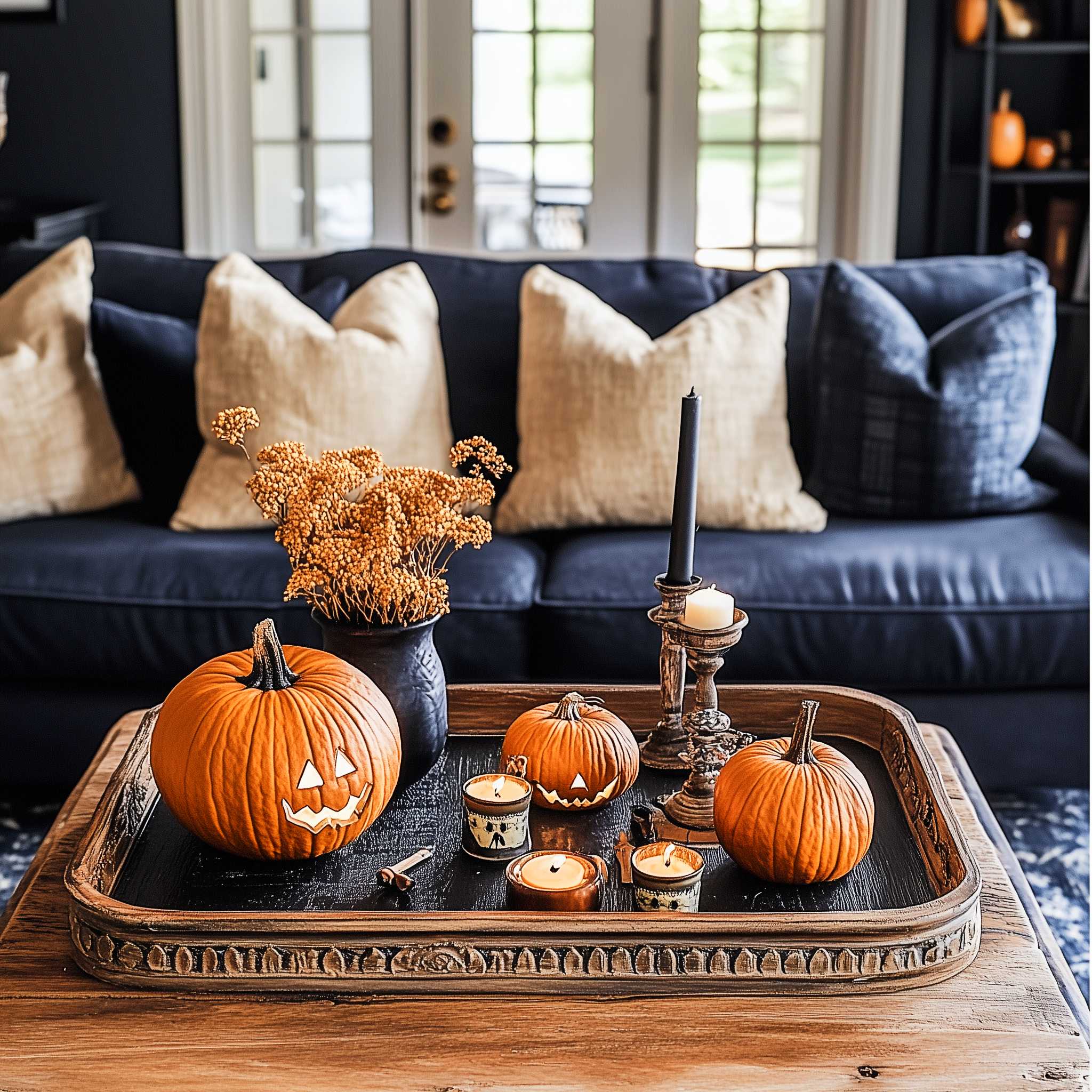 50+ Halloween Living Room Table Decor Setups That Scream Style ...