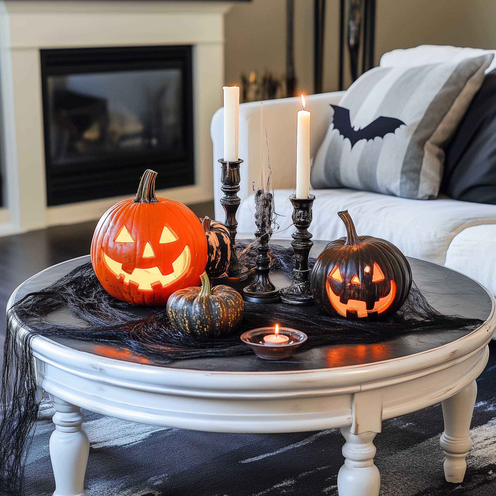 50+ Halloween Living Room Table Decor Setups That Scream Style ...