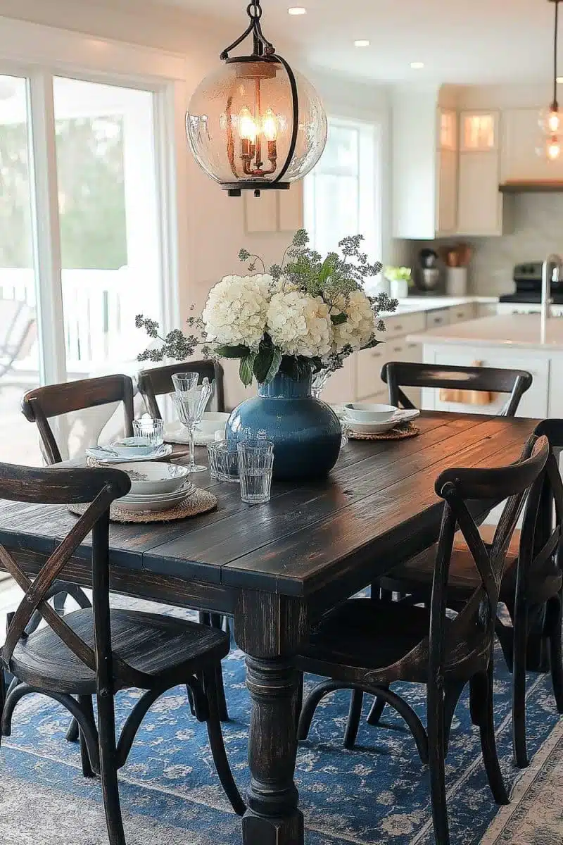 50+ Dining Room Decor Dark Wood Table Inspirations Ebony Eats and ...