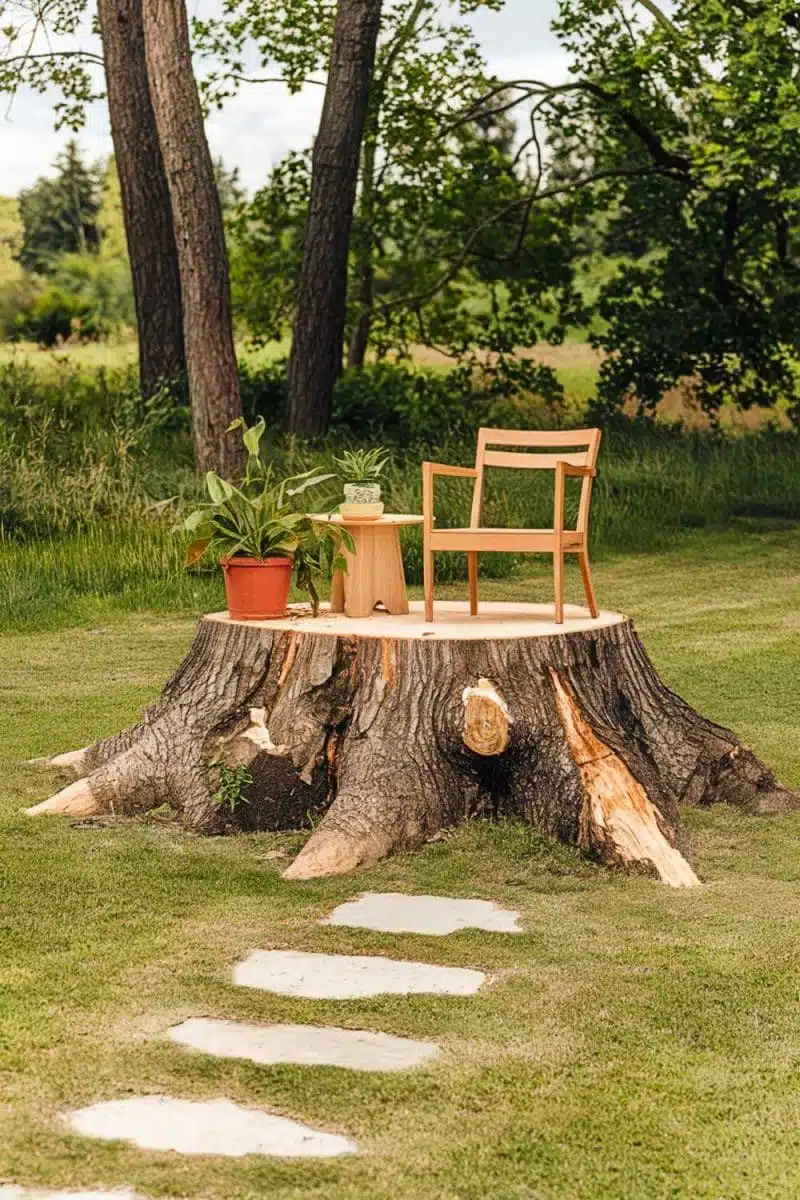 17+ Outdoor Tree Stump Ideas Because Every Garden Has That One Stump ...